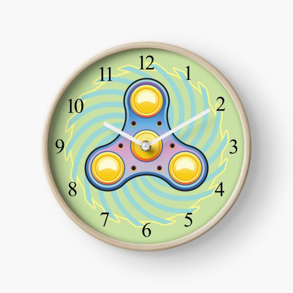 "Fidget hand spinner" Clock for Sale by enriquev242 | Redbubble