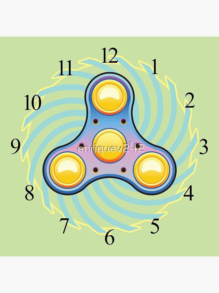 "Fidget hand spinner" Clock for Sale by enriquev242 | Redbubble