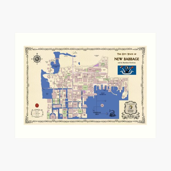 "Map of New Babbage 2021" Art Print for Sale by martiantripod | Redbubble