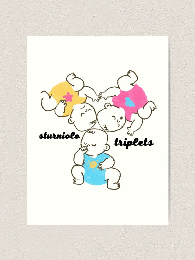 "baby triplets storniolo" Art Print for Sale by SherylHandmade | Redbubble