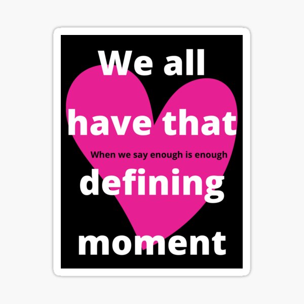 "Defining moment " Sticker for Sale by NewPages | Redbubble