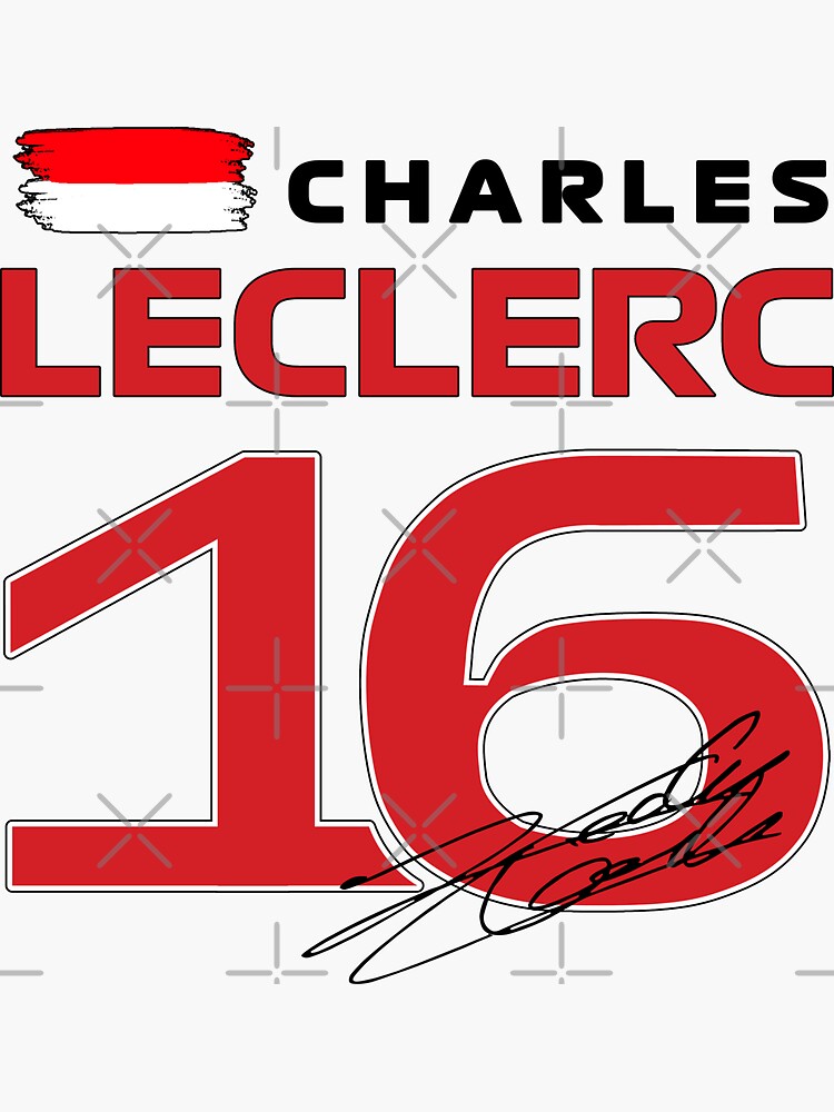 "Charles Leclerc 16 Fan Art" Sticker for Sale by demhan | Redbubble