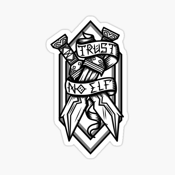 "Trust No Elf" Sticker for Sale by madferret | Redbubble