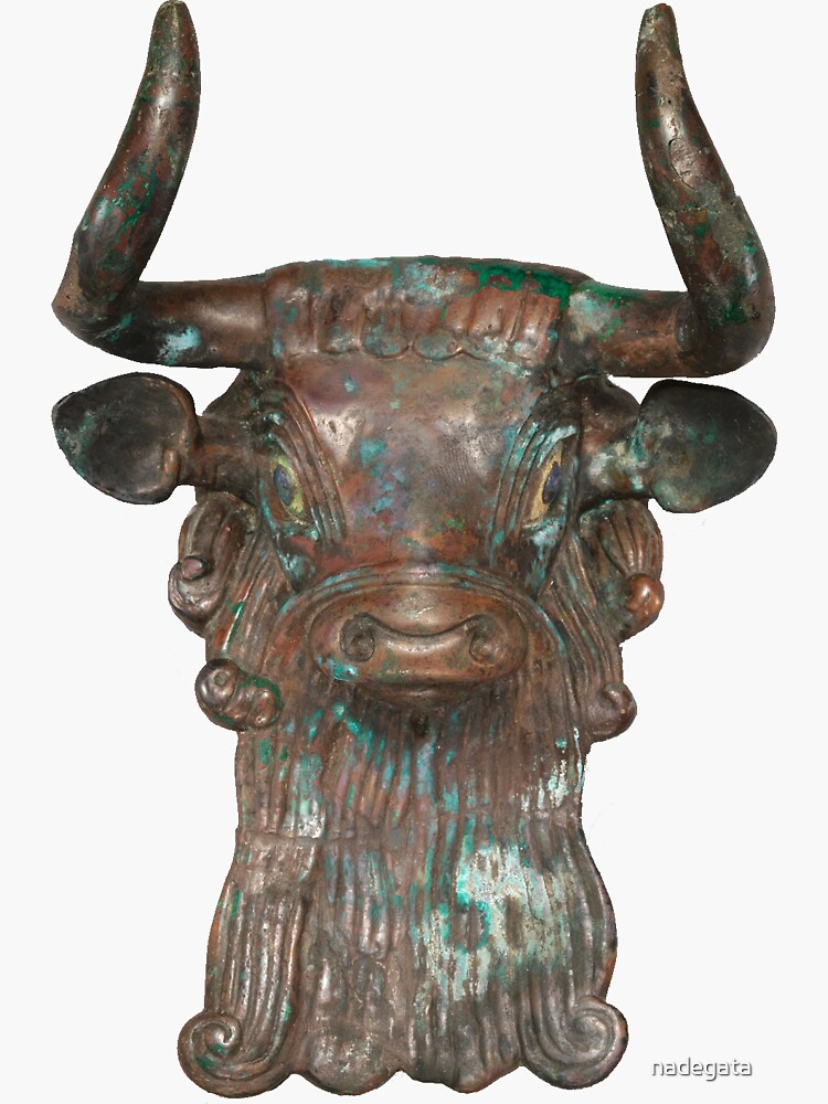 "Sumerian Bull Head" Sticker for Sale by nadegata | Redbubble