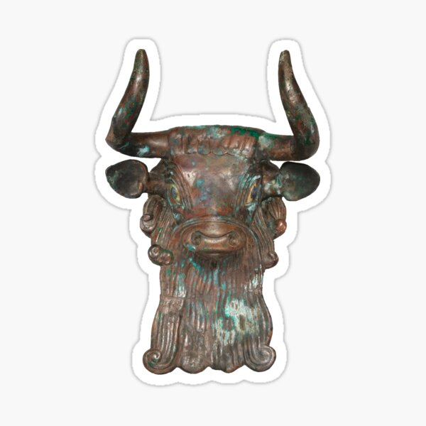 "Sumerian Bull Head" Sticker for Sale by nadegata | Redbubble