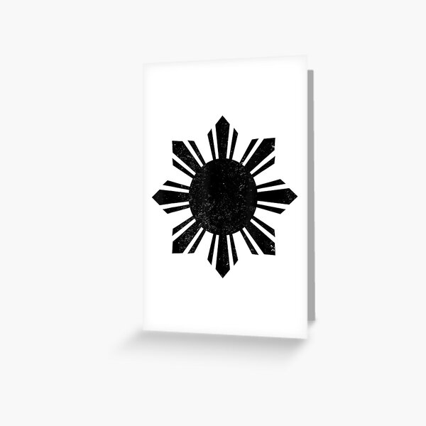 "Philippines Filipino Vintage Sun Pinoy Pinay" Greeting Card for Sale ...