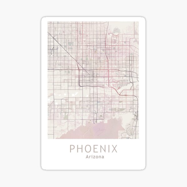 "Phoenix Map, Phoenix City, Phoenix Arizona" Sticker for Sale by ...