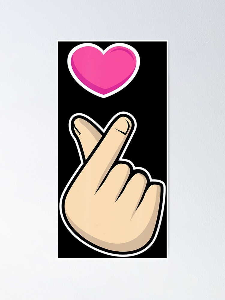 Póster «K-Pop Mano Símbolo Kpop Corazón Coreano Amor Música» de ...
