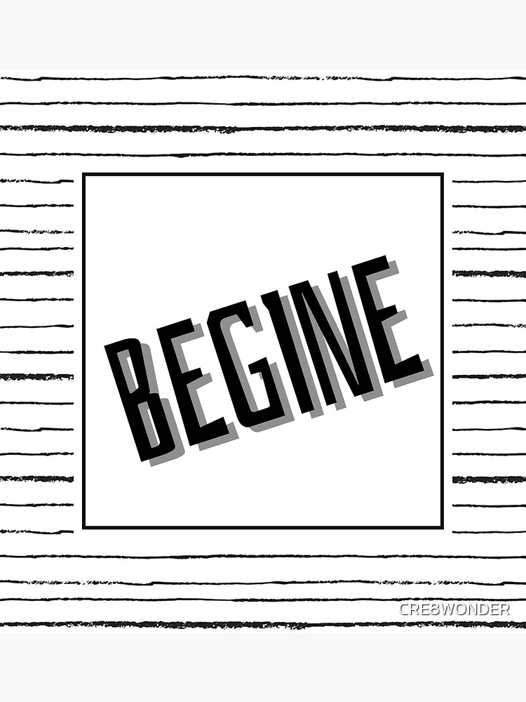 "Beging" Sticker for Sale by CRE8WONDER | Redbubble