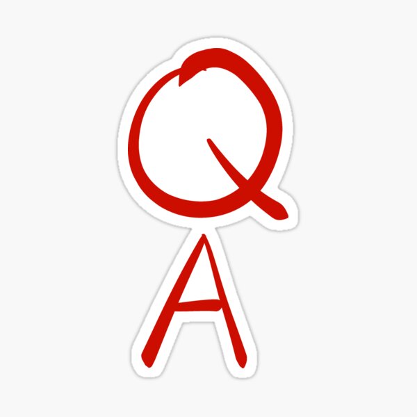 "QA" Sticker for Sale by CrazyFozBazaar | Redbubble