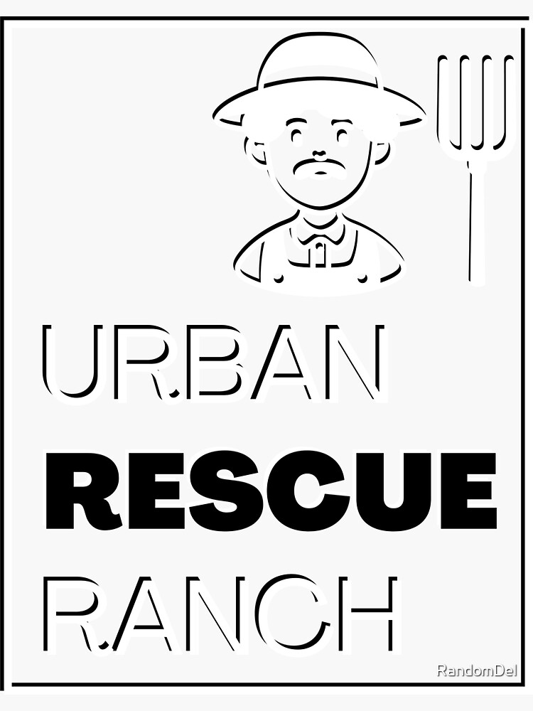 "Urban Rescue Ranch" Sticker for Sale by RandomDel | Redbubble