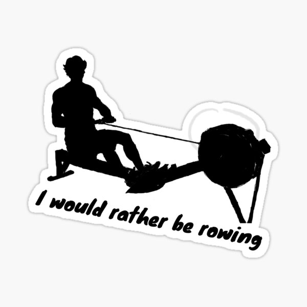 "Rowing Machine" Sticker for Sale by JosAwestuff | Redbubble