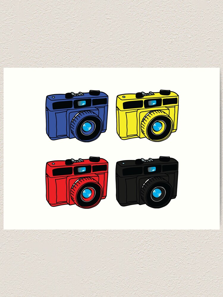 "Primary Colors Retro Cameras" Art Print by WayneYoungArts | Redbubble