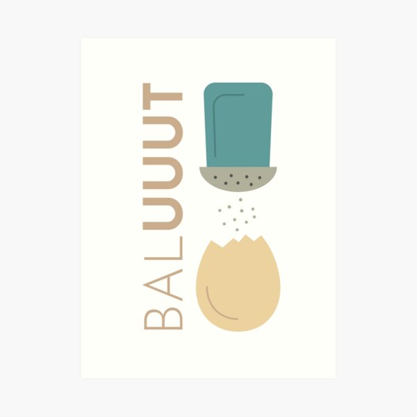 "Balut Filipino street food simple art" Art Print for Sale by ...