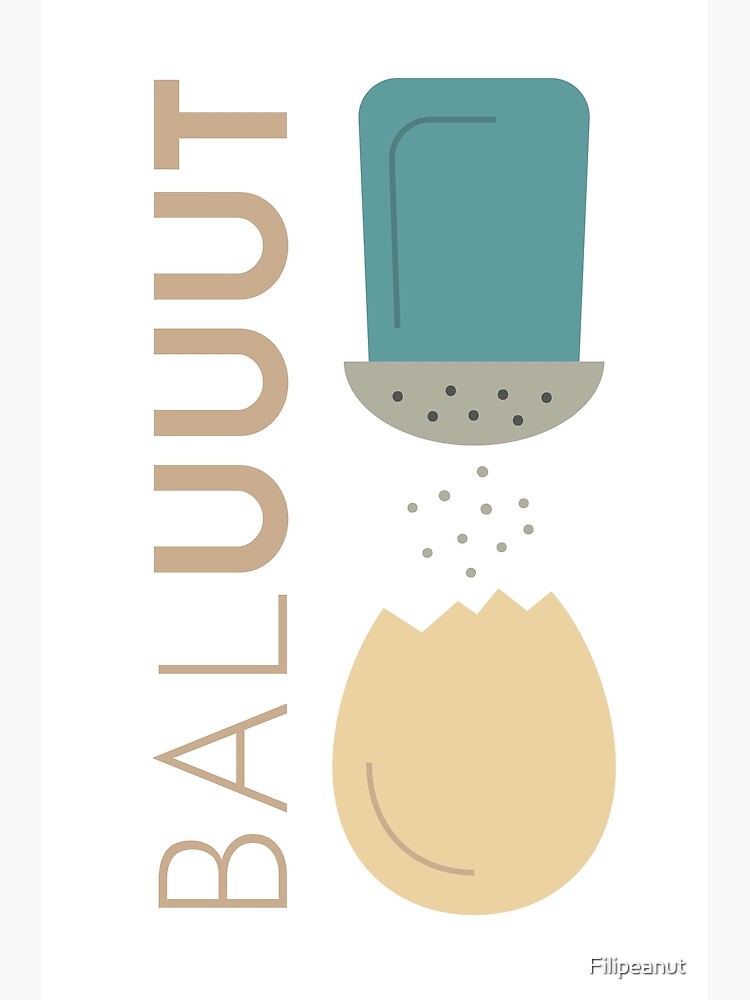 "Balut Filipino street food simple art" Art Print for Sale by ...