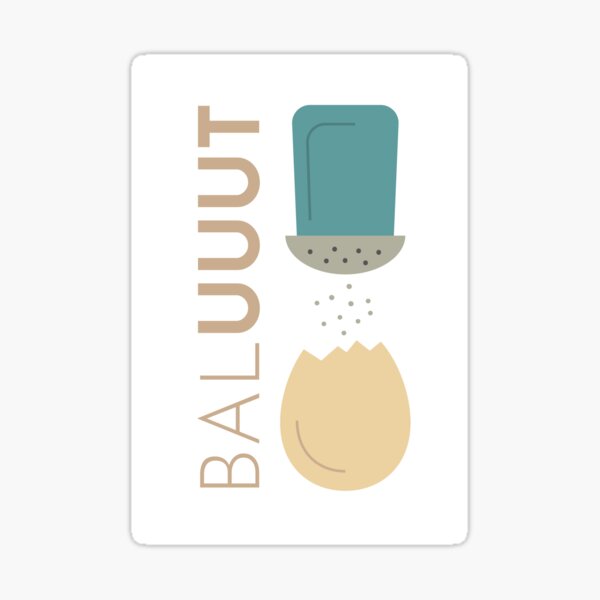 "Balut Filipino street food simple art" Sticker for Sale by Filipeanut ...