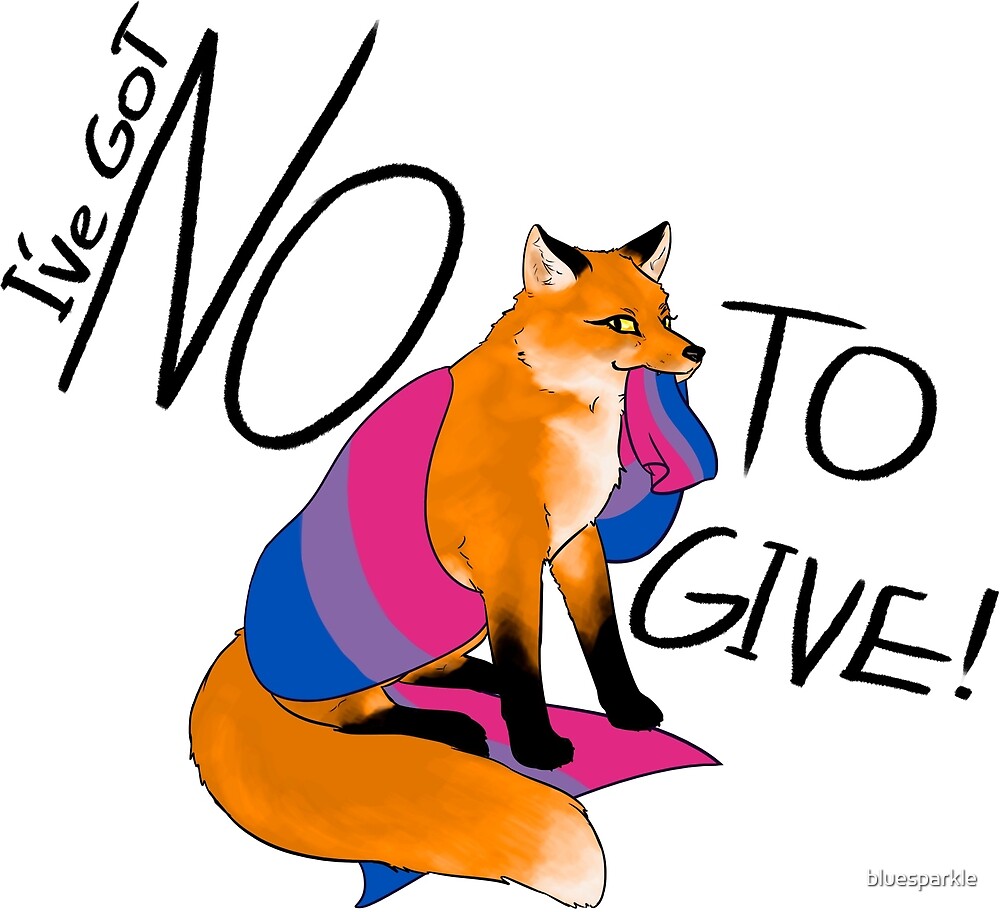"Pride Fox - Bi " by bluesparkle | Redbubble