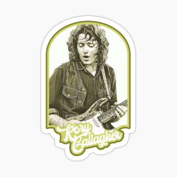 "Rory Gallagher " Sticker for Sale by RetroTTShirts | Redbubble