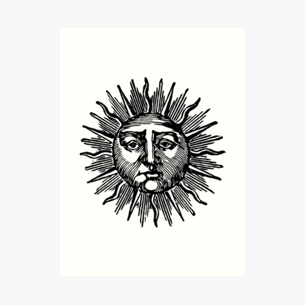 "Medieval sun etching" Art Print for Sale by Escarpatte | Redbubble
