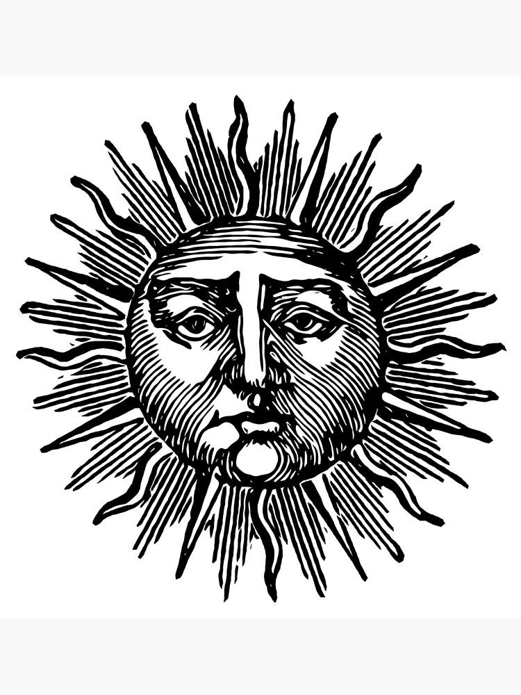 "Medieval sun etching" Metal Print for Sale by Escarpatte | Redbubble
