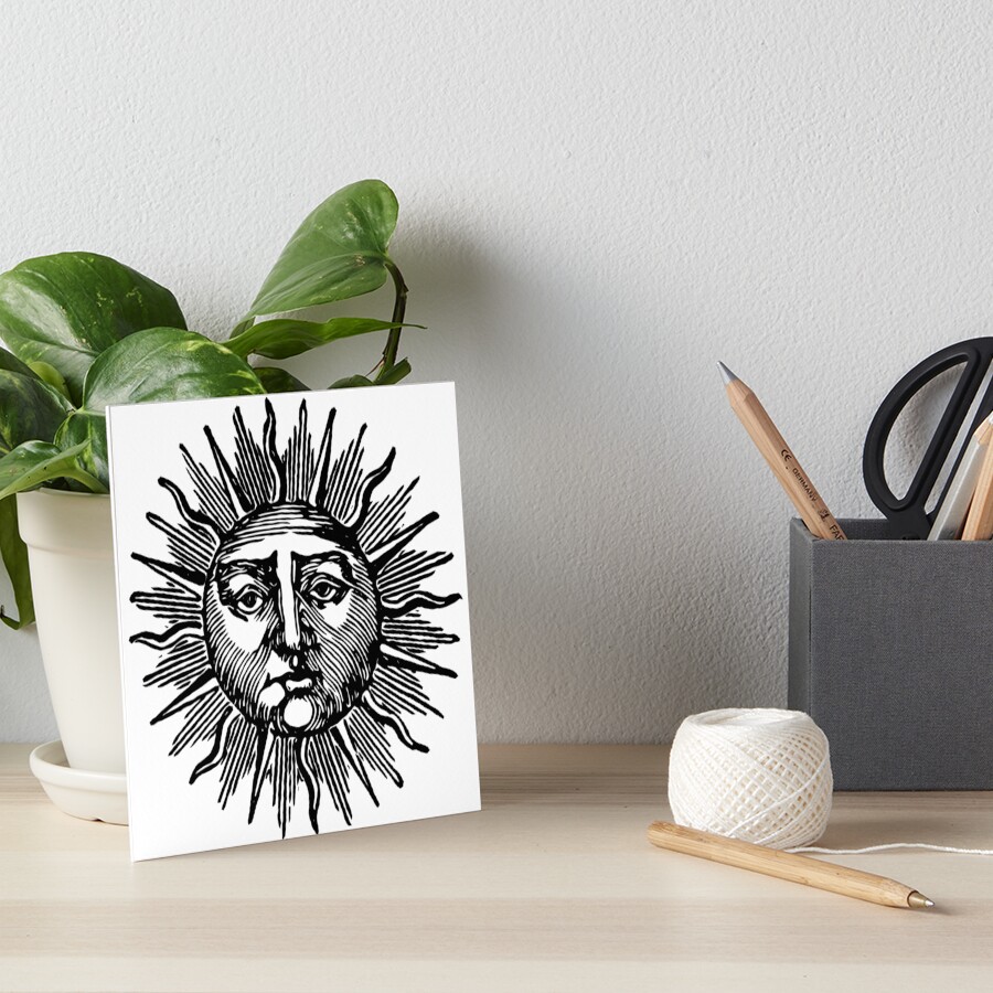 "Medieval sun etching" Art Board Print by Escarpatte | Redbubble