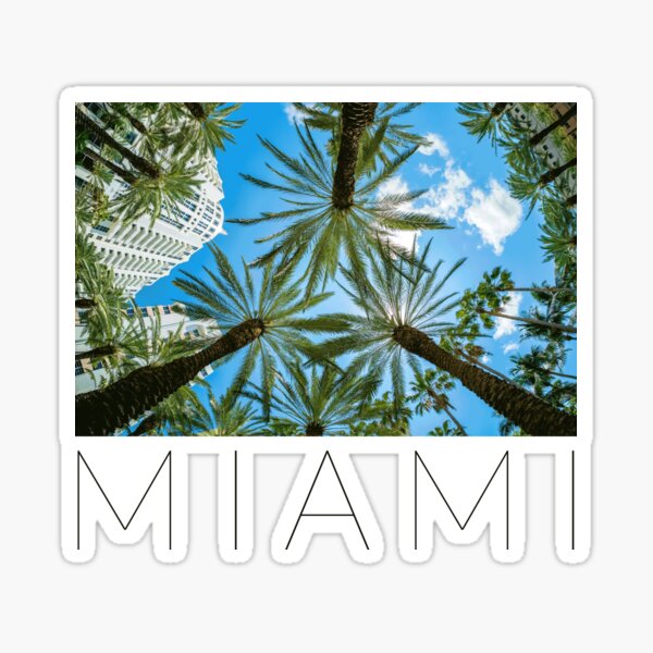 "MIAMI" Sticker for Sale by SolarVoltaic | Redbubble