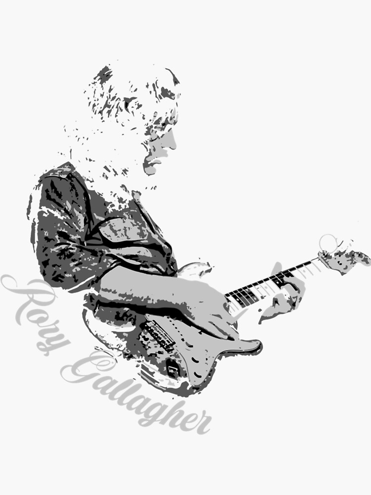 "Rory Gallagher illustration ,Rory Gallagher art " Sticker for Sale by ...