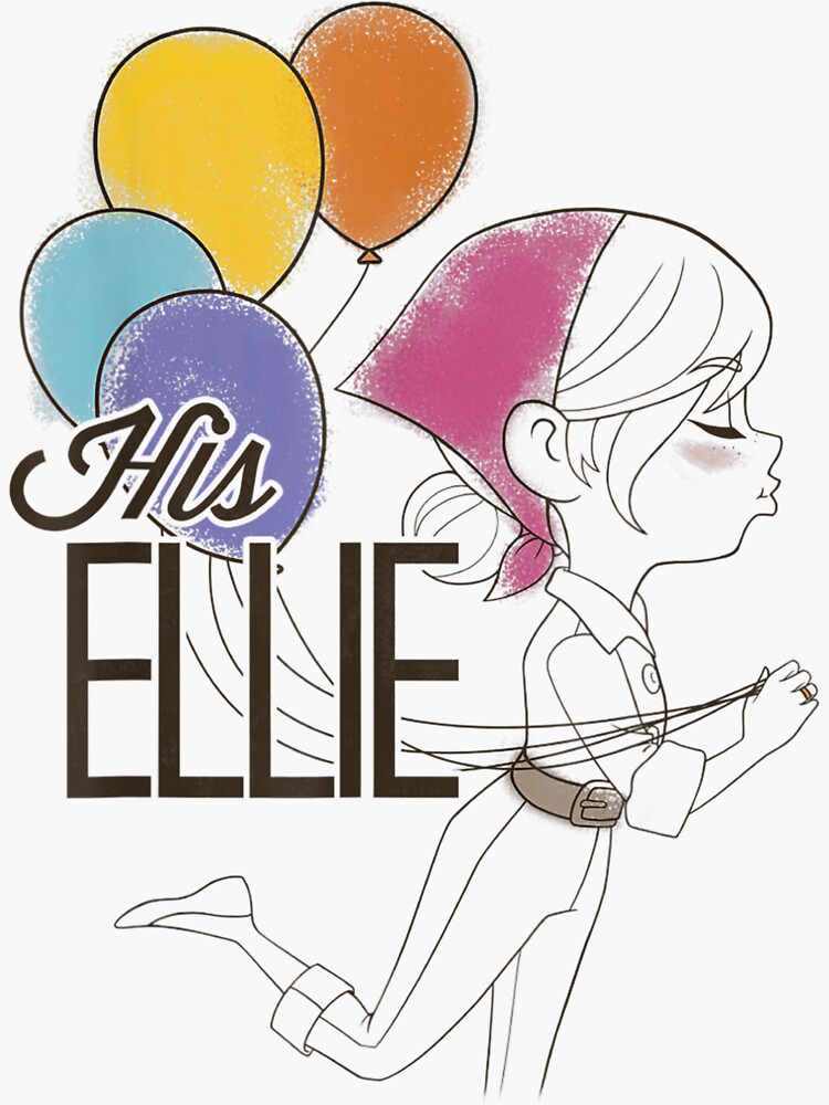Pegatina «Up His Ellie Balloons Sketch Gráfico» de mefymydeme | Redbubble