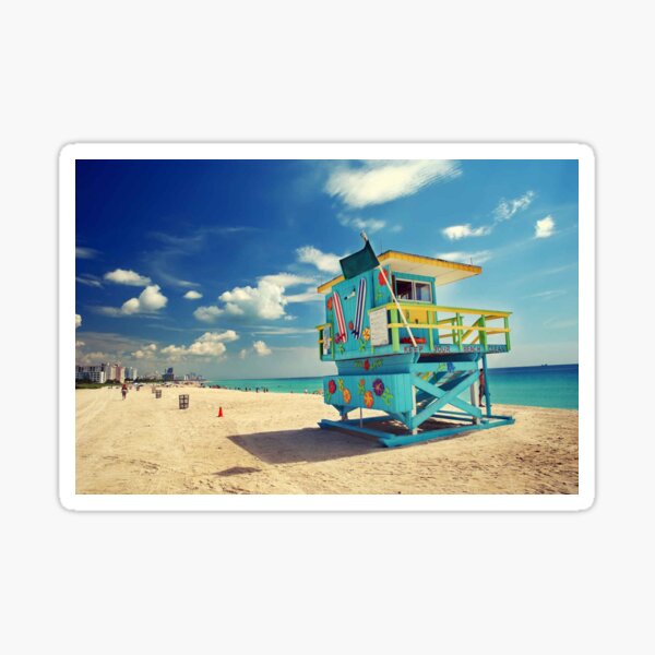 "Miami beach" Sticker for Sale by Kenobass | Redbubble