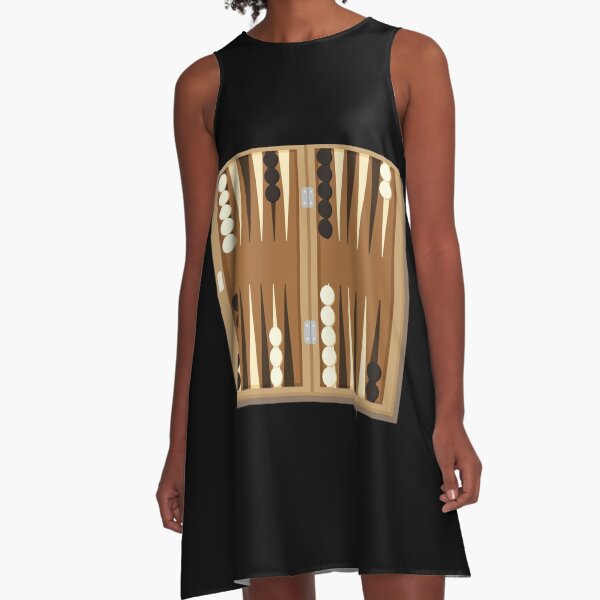 "Backgammon Board Classic T-Shirt" A-Line Dress for Sale by verarheaf9 ...