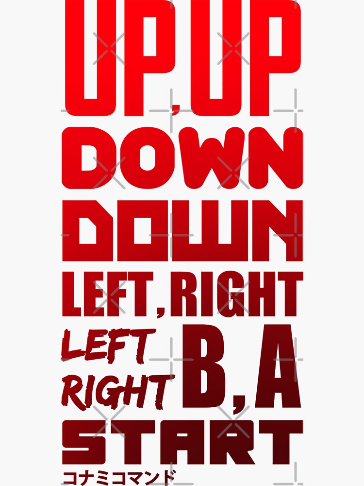 "Beneficial Hunt Vampires Stop Humanity Konami Code Redrap" Sticker for ...