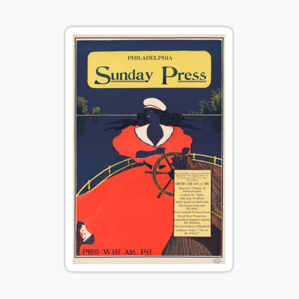 Pegatina «Philadelphia SUNDAY PRESS de septiembre de 1895 Publicación ...