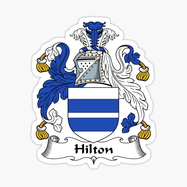 "Hilton" Sticker by HaroldHeraldry | Redbubble