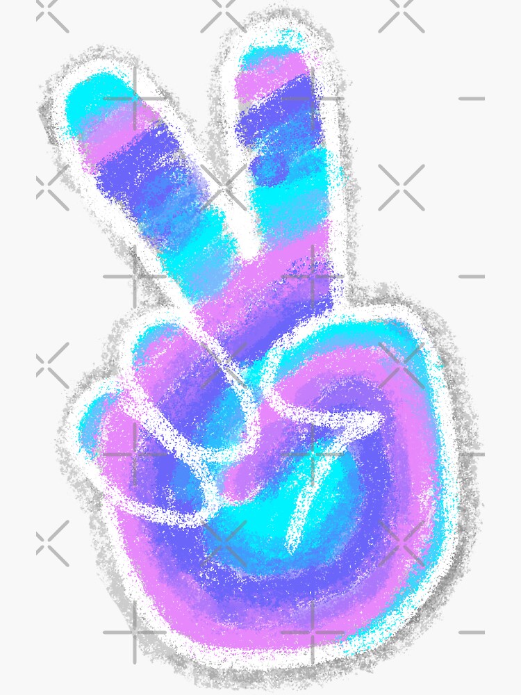 "Chalk peace sign" Sticker for Sale by Eleanora193 | Redbubble