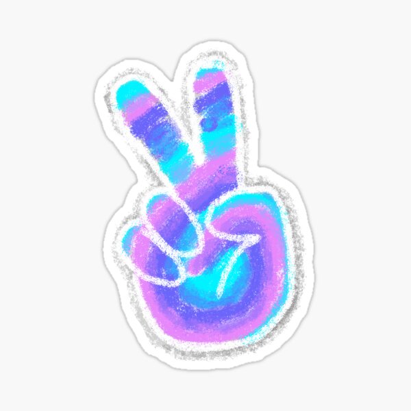 "Chalk peace sign" Sticker for Sale by Eleanora193 | Redbubble