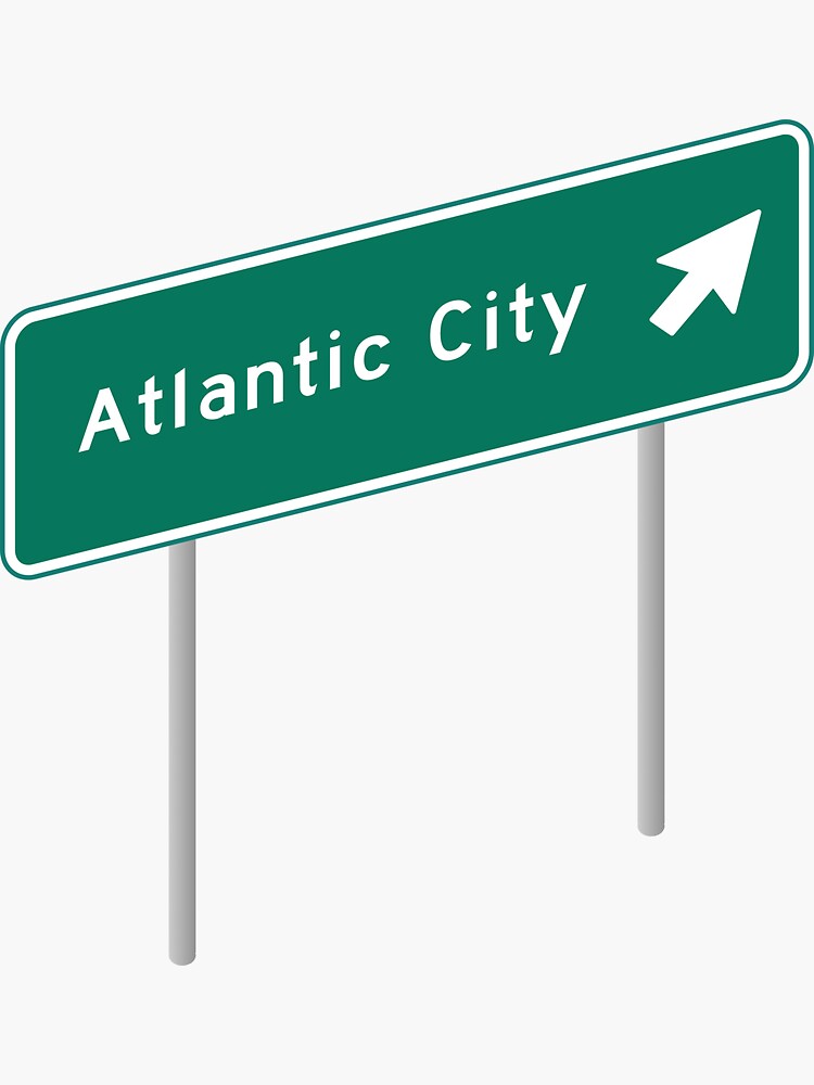 "Atlantic City" Sticker for Sale by WordsMaps | Redbubble