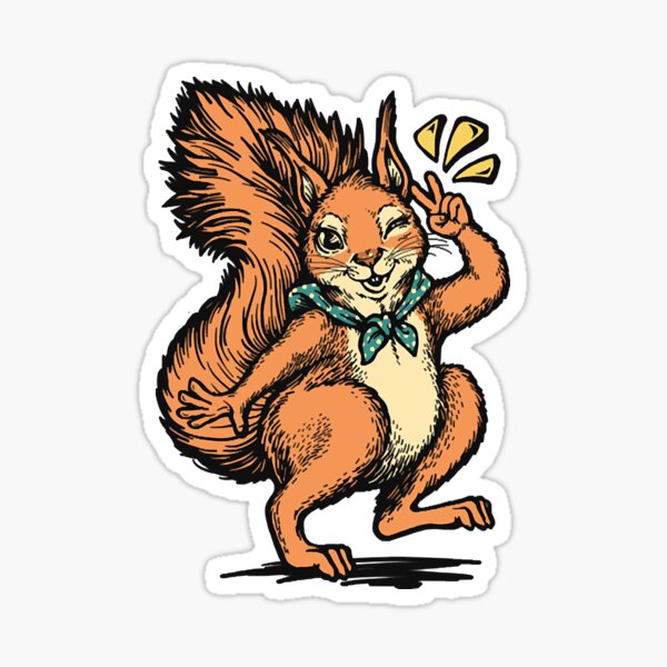 "Kawaii Squirrel " Sticker for Sale by MonicaLop31568 | Redbubble