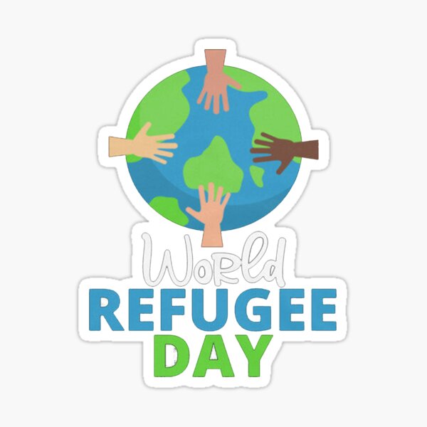"World refugee day 2021" Sticker for Sale by Jacksonup017 | Redbubble