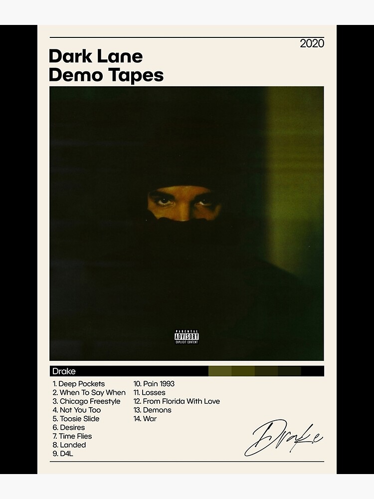 "Drake Posters Dark Lane Dark Lane Demo Tape Poster Album Cover Poster ...
