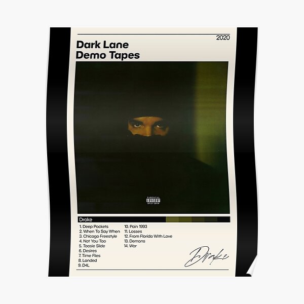 "Drake Posters Dark Lane Dark Lane Demo Tape Poster Album Cover Poster ...