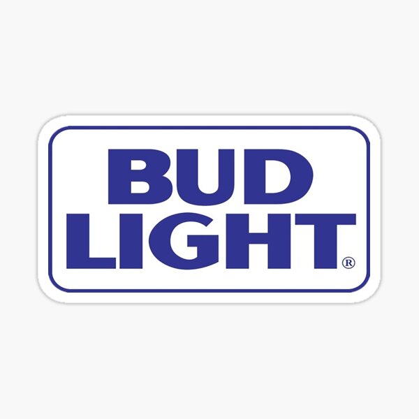 "bud light" Sticker for Sale by wirkiliams | Redbubble