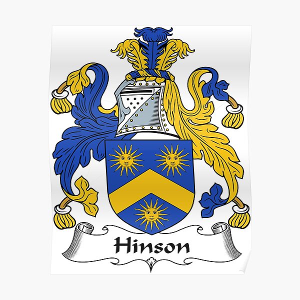 "Hinson" Poster for Sale by HaroldHeraldry | Redbubble