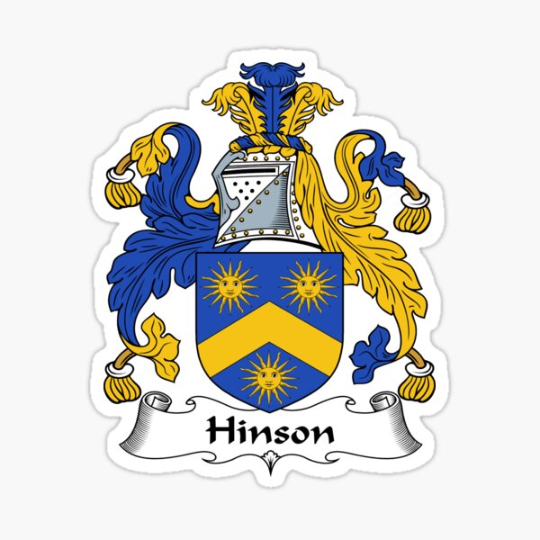 "Hinson" Sticker for Sale by HaroldHeraldry | Redbubble
