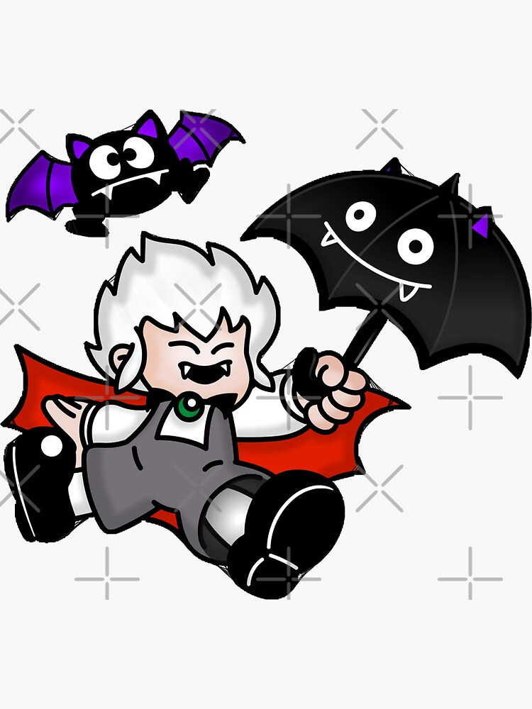 "Active Vampire Adulthood Destroys Humanity Kid Dracula Umbrella Flight ...