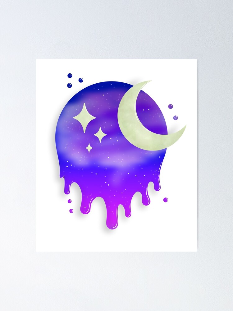 "Melting Night Sky " Poster for Sale by KiwiBun | Redbubble