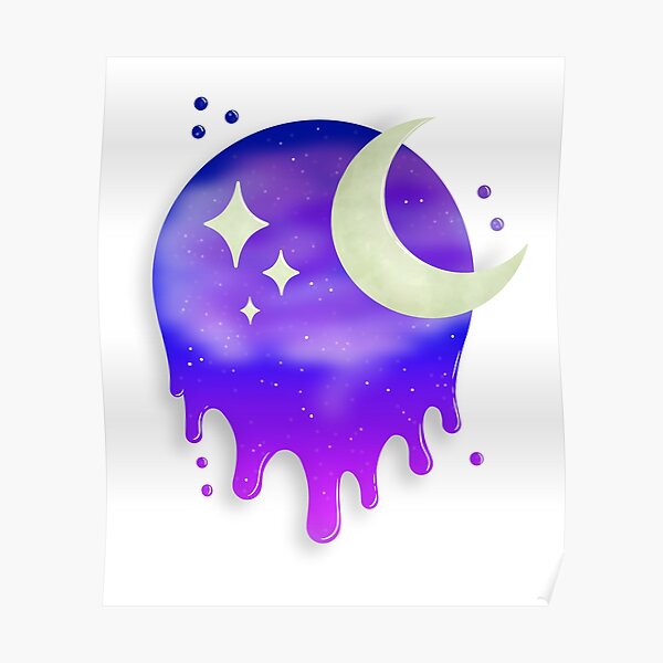 "Melting Night Sky " Poster for Sale by KiwiBun | Redbubble