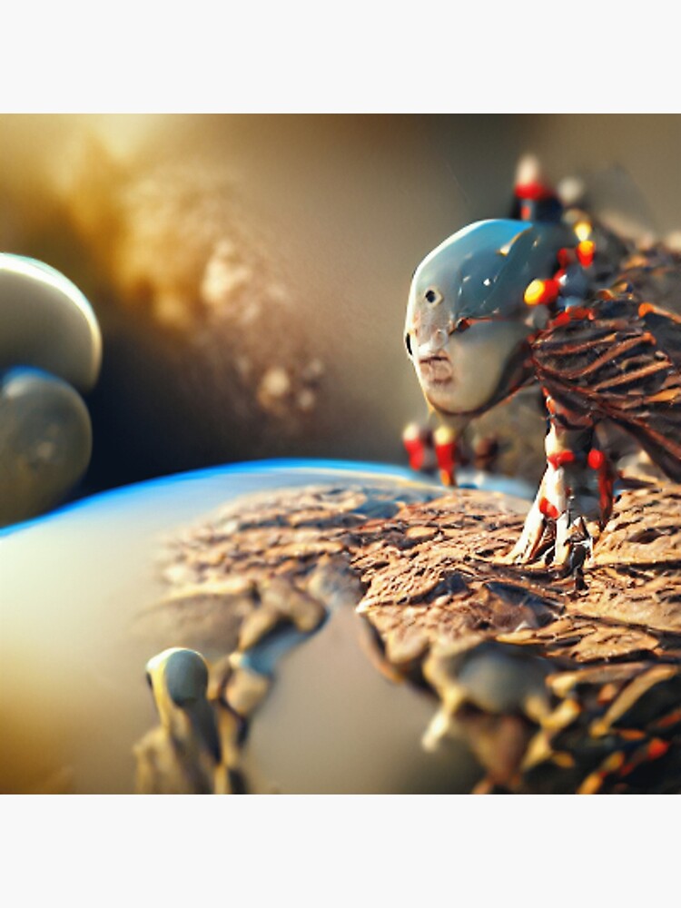 "4D Humanoid Standing on Planet Earth " Poster for Sale by ...