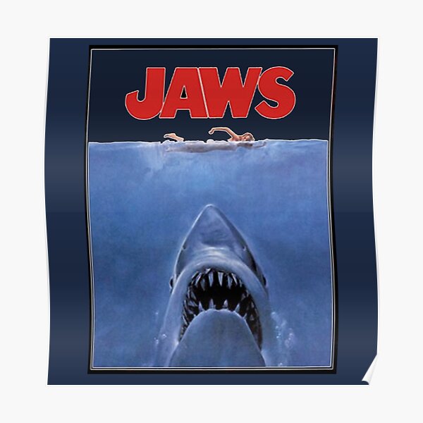 "Famous Shark Movie" Poster for Sale by Shelbionic | Redbubble