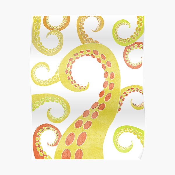 "Yellow (1) Tentacles " Poster for Sale by FoxHacks | Redbubble