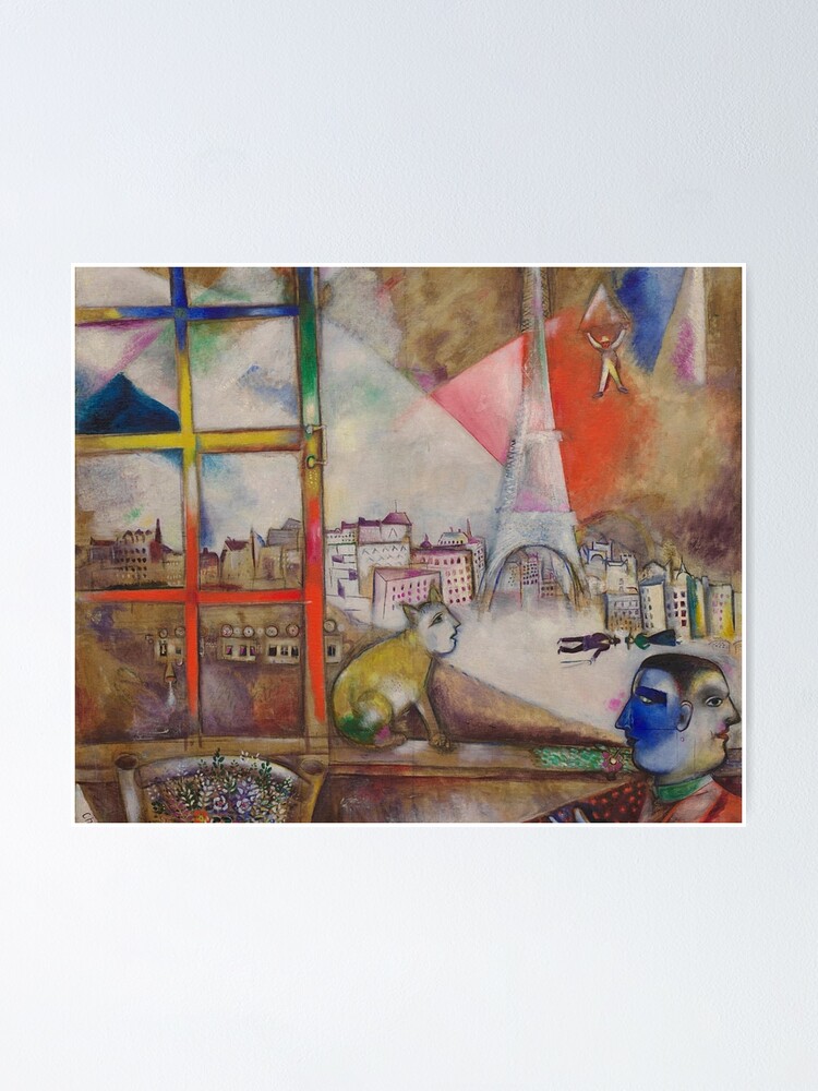 "Paris through the window art of marc chagall classic artwork " Poster ...